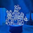 FNAF 3D Illusion Lamp, FNAF Five Nights Bear Night Light with Remote ...