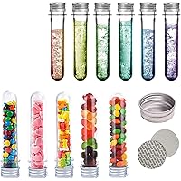 BUYGOO 15PCS Plastic Test Tubes with Cap 40ML Clear Test Bottle ...