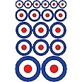 RAF MOD Roundel Target Self adhesive stickers pack of 18 stickers - 2x ...