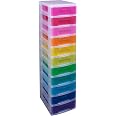 Really Useful 11 x 7 Litre Storage Tower Drawers, Clear Frame/Rainbow ...