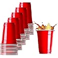 AmazCups Large Red Party Cups –12oz Plastic Cups Red Party Cups for ...