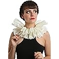 Ivory Cream Circus Neck Ruffle Circus Costume, Silky Satin Taffetta ...
