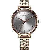Titan Workwear Quartz Analog with Date White Dial Rose Gold Stainless ...