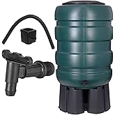 Charles Bentley 100L Slimline Garden Plastic Water Butt Set Including ...