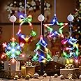 LYUBASA [Timer] 5Pcs Christmas Window Lights Decorations,Battery ...