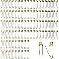 100 Safety Pins GOLD Small Mini Pins 18mm Brass Metal Sewing Art Craft ...