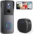 XTU Wireless WiFi Video Doorbell Camera, 2K HD Smart Video Door bell ...