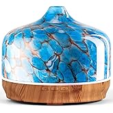 Porseme 150ml Glass Essential Oil Diffuser, Night Light Handmade 3D ...