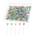 200 Pcs Flat Love Head Pins Sewing Pins Flat Head Straight Pins ...