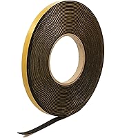 Neoprene Rubber Black Self-adhesive Sponge Strip 10mm wide x 2mm thick x 10m long : Amazon.co.uk ...