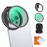 K&F Concept Clip On 67mm Variable ND2-32 Magnetic Phone Lens Filter Kit, Phone Clip with ...