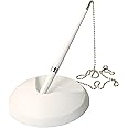 White Reception Pen On Chain With Stand + 3 Refills - Bank Desk Hotel ...