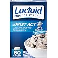 Lactaid Fast Act Lactase Enzyme Supplement, Chewable Tablet, Vanilla ...