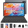 TABWEE T20 Tablet mit Tastatur - Octa-core Tablet Android 15 mit Gemini AI, 24GB RAM + 256GB ROM ...