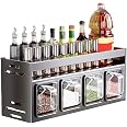 Condiment Rack, Condiment Rack Organizer - Punchless Condiment Holder ...