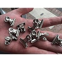 10 x Mini Bulldog Clips Letter Clips Grip Clips Chrome 22mm : Amazon.co ...