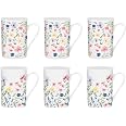 YöL Set of 6 Floral New Bone China Coffee Mugs Afternoon Tea Cups Home ...