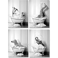 Amazon.de: JingHengone Tier Schwarz Weiß Wand Kunst Drucke Elefant Zebra Pinguine Giraffe ...