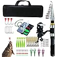 Kids Fishing Rod Starter Set, Junior Fishing Starter Kit, Portable ...