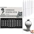 HFDONGL 12 Pieces Charcoal Sticks Charcoal Pencils Graphite Stick with ...