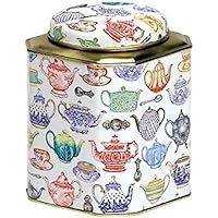 Cut Corner Dome Lid Red Tea Caddy 103 x 103 x 115mm : Amazon.co.uk ...