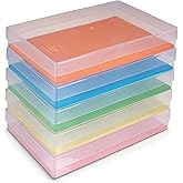 WestonBoxes A4 Plastic Craft Storage Boxes with Lids for Art Supplies ...