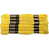 Trebla Pack of 6 Embroidery Thread/Skeins - 8m - Christmas Red - Col ...