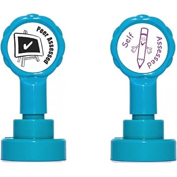 "Peer assessed" Self inking teacher reward stamp X12057: Amazon.co.uk ...