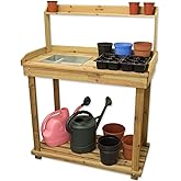 Wooden Potting Planting Table Practical Working Decorative Bench ...