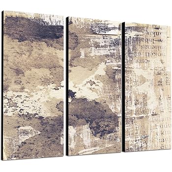 Amazon.de: Texture grau blau braun beige 3x40x90cm dreiteiliges Wandbild auf Leinwand und Keilrahmen