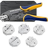 Klein Tools 3000CRKIT Ratchet Crimping Tool Set, (4) Interchangeable ...