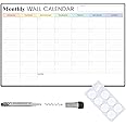 Reusable Wall Planner Set Monthly A1 (87 x 58cm) Thick Laminated Wall ...