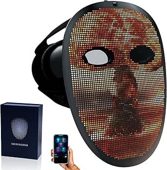 MEGOO HD Led Mask With WIFI Upload Video Programmable,for Costume ...