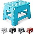 KEPLIN 9 Inch Heavy Duty Folding Step Stool | Non-Slip Foldable ...