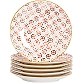 Nicola Spring Patterned Side/Dessert Plates - 180mm (7 Inches) - 6 ...