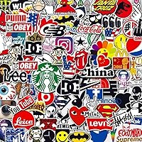 Cool Brand Stickers, 100PCS Fashion Skateboard Stickers, Computer ...
