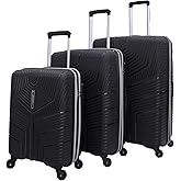 Buy VIP Aristocrat 3 Piece Set and 52 Cm Wheel Duffle, 55 Cm, 66 Cm & 76 Cm Polyproplyene Hard ...
