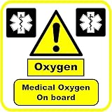 Warning Oxygen Sign - Self Adhesive Sticker 200mm x 150mm: Amazon.co.uk ...