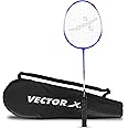 Buy Vector X VXB-150 Badminton Racquet (1 PC Racquet + Full Cover, Blue ...