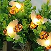 Solar Garden Lights, [50 LED] Honey Bee Fairy Lights 8 Modes Bee Solar ...