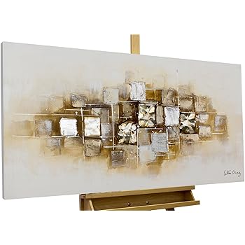 KunstLoft® Acryl Gemälde 'Rätselhafte Aussicht' 120x40cm | original handgemalte Leinwand Bilder ...