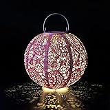 Talking Tables 2 x Pink Solar Lanterns for The Garden Décor, Patio ...