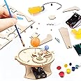 RLS 3D Wooden DIY electric solar system model astronomy sun earth moon ...