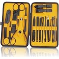 OWill Manicure Set, 18pcs Nail Clippers Pedicure Kit with PU Leather ...