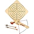 Childrens Wooden Toy Crossbow With 3 Arrows & Target : Amazon.co.uk ...
