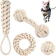 Jouet Chien Corde,4 Pcs Balle avec Corde Lot de Jouet pour Chien avec ...