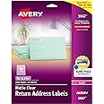 Avery Easy Peel 1/2 x 1 3/4 Inch Clear Return Address Labels 2000 Pack ...