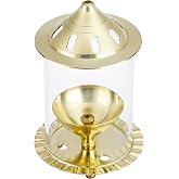 Buy Treo by Milton Arpan Decorative Brass Diya for Puja with Curved ...
