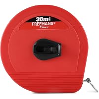 FREEMANS FT30 Fiberglass Top Line Measuring Tape - 30m/100ft | Case ...