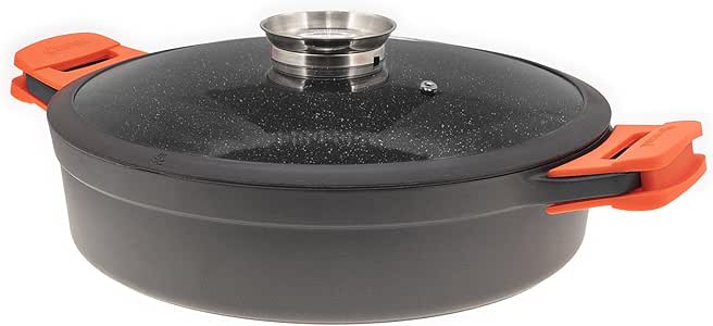 Laguiole Large Deep Frying Pan 36 cm non stick ceramic stone coating ...